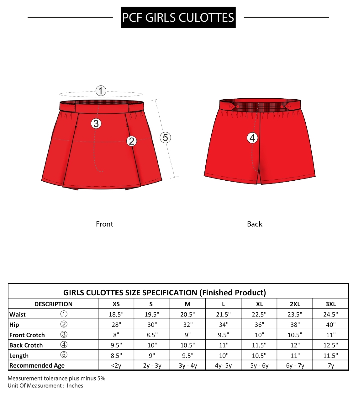 Girls Culottes – Teck Hing Textiles & Garments Pte Ltd